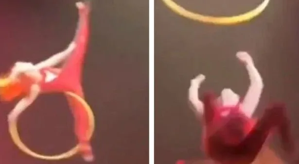 Acróbata del Circo del Sol Sufre Delicada Caída en Pleno Show con Aros