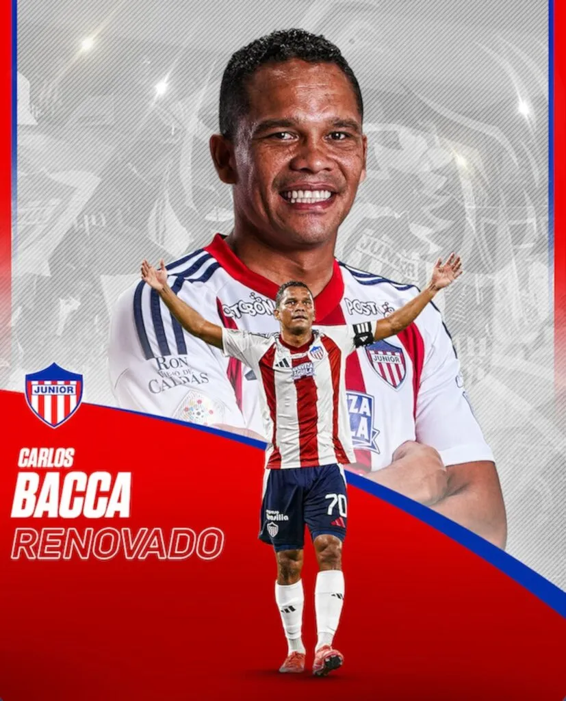 Carlos Bacca renueva con Junior y lidera el ataque tiburón